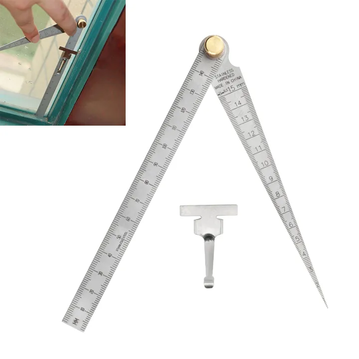 Feeler Gauge Welding Taper Gap Gauge ไม้บรรทัดความลึกแบบพกพาเครื่องมือ ...