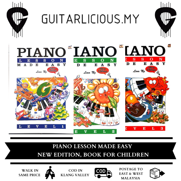 Piano Lesson Made Easy Level 1, New Edition, Book for Children by Lina ...
