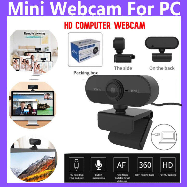 Full HD Webcam 1080P With Microphone USB WebCam For PC Rotatable Driver ...