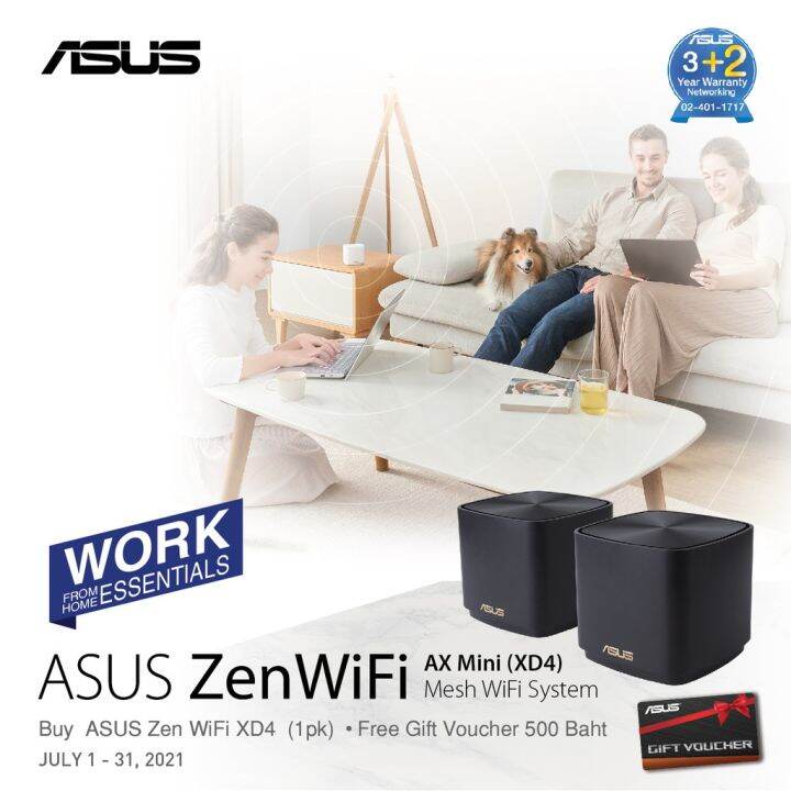 ASUS ZenWiFi AX Mini (XD4) AI MESH WIFI ROUTER | Lazada.co.th