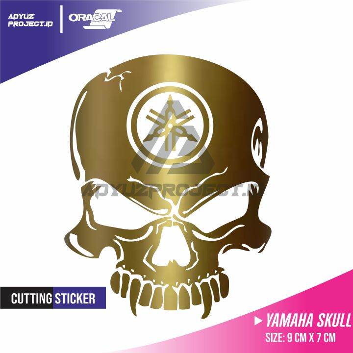 YAMAHA SKULL Sticker Cutting Universal Mobil Motor Laptop Hp | Lazada ...