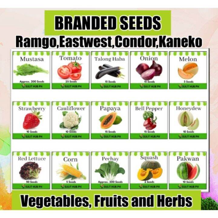 BRANDED VEGETABLE.SEEDS, FRUITS AND, HERBS (Ramgo, Condor, Eastwest ...