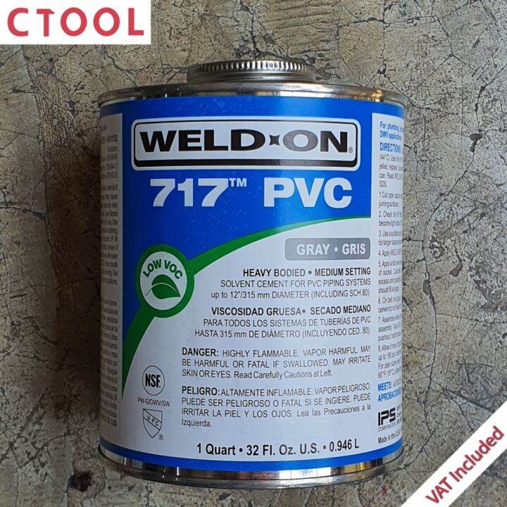 กาวทาท่อ uPVC 717 Weld-On 32 Oz. ของแท้ - Authentic Solvent Cement for ...