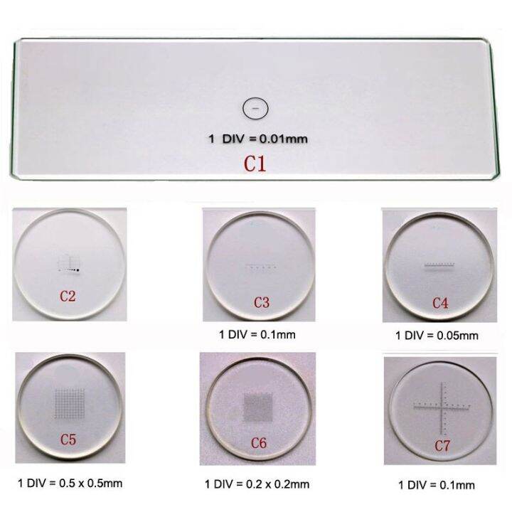 Optical Glass C1 - C7 Microscope Eyepiece Reticle Cross Line Ocular ...