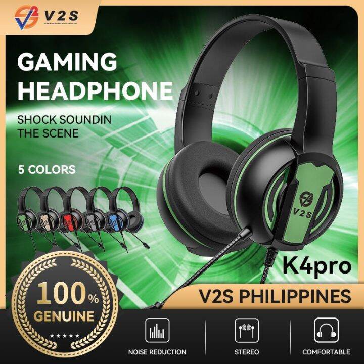 V2S K4PRO Game Headset PC DESKTOP Noise Reduction Treble Hidden ...