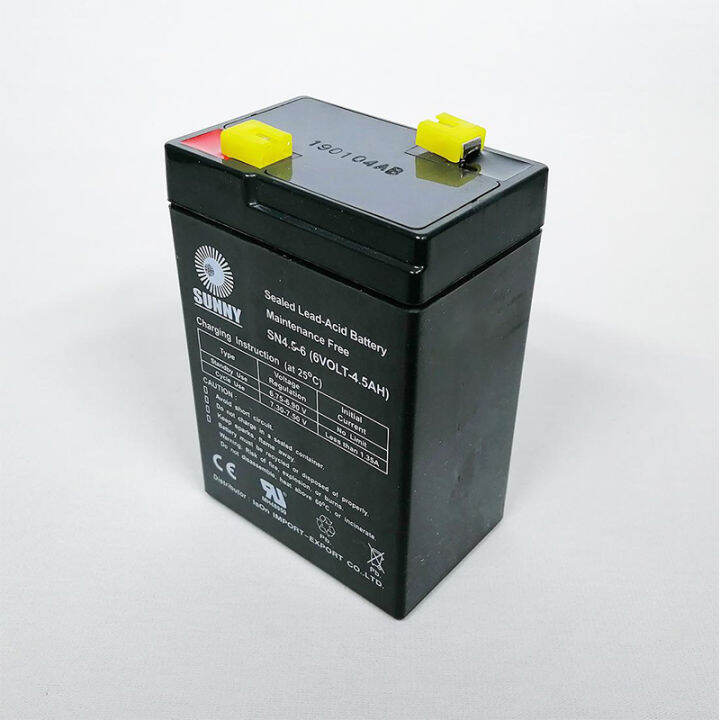 แบตเตอรี่ 6V 5AH/20Hr DELIGHT DL4V-5AH Black | Lazada.co.th