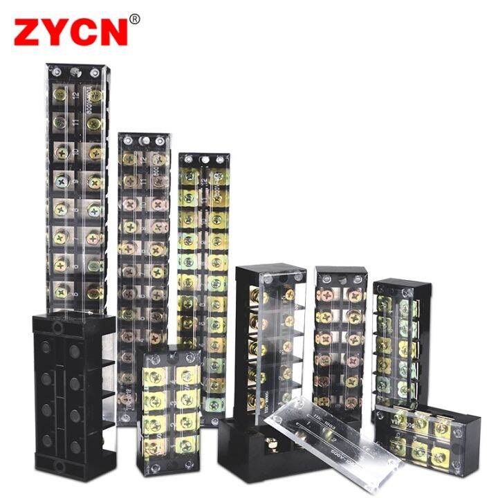 Dual Row Barrier Screw Terminal Block Tb 1512 Strip Wire Connector 600v 15a 3 4 6 8 10 12