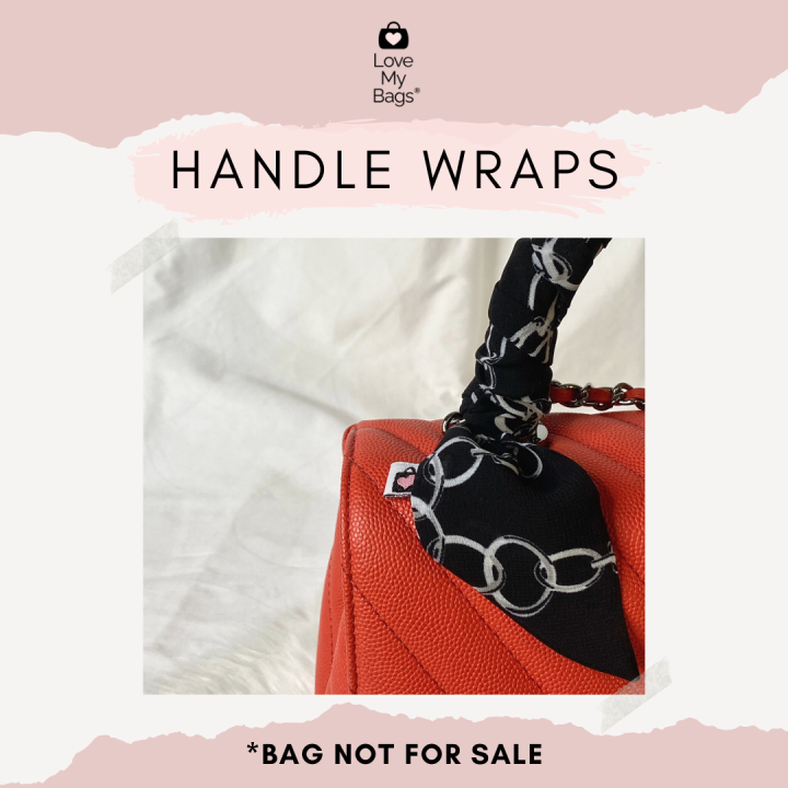 Love My Bags Handle Wraps plain pair twilly silky scarf ribbon for bag ...