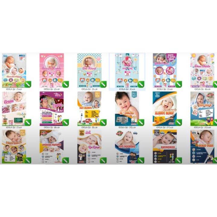 25 template baby bio cdr/biodata bayi coreldraw | Lazada Indonesia