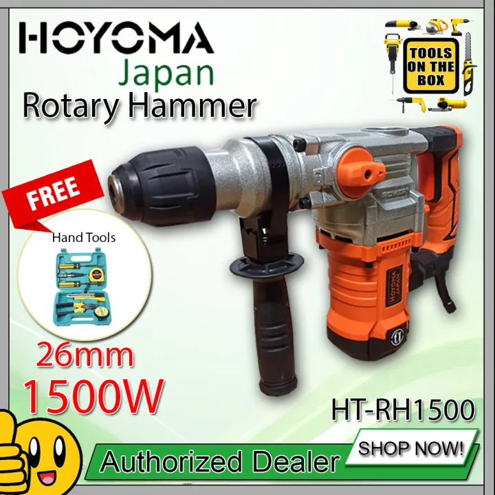 Hoyoma Rotary Hammer 1500W HT-RH1500 with Case and Complete Accessories ...