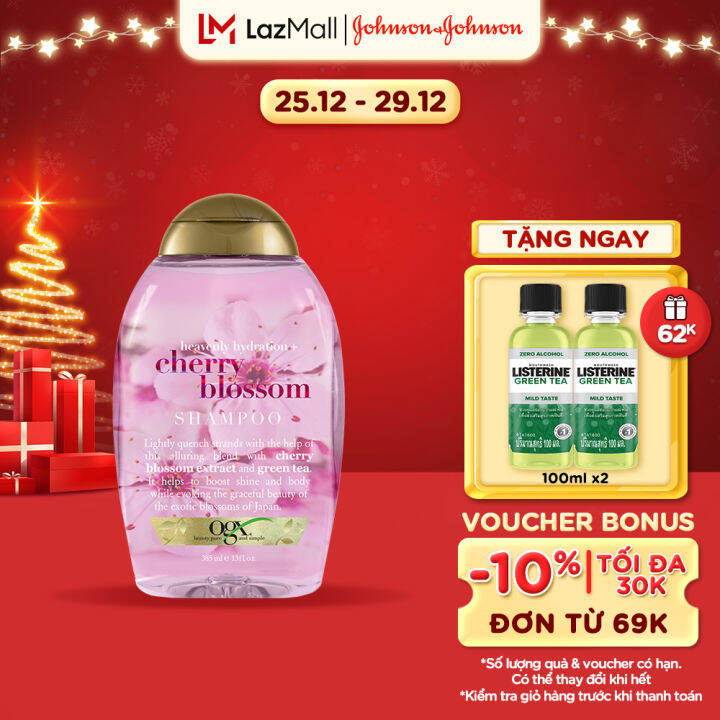 Dầu Gội OGX Chiết Xuất Hoa Anh Đào/Bạch Đàn Bạc Hà - Dung Tích 385ml | Lazada.vn
