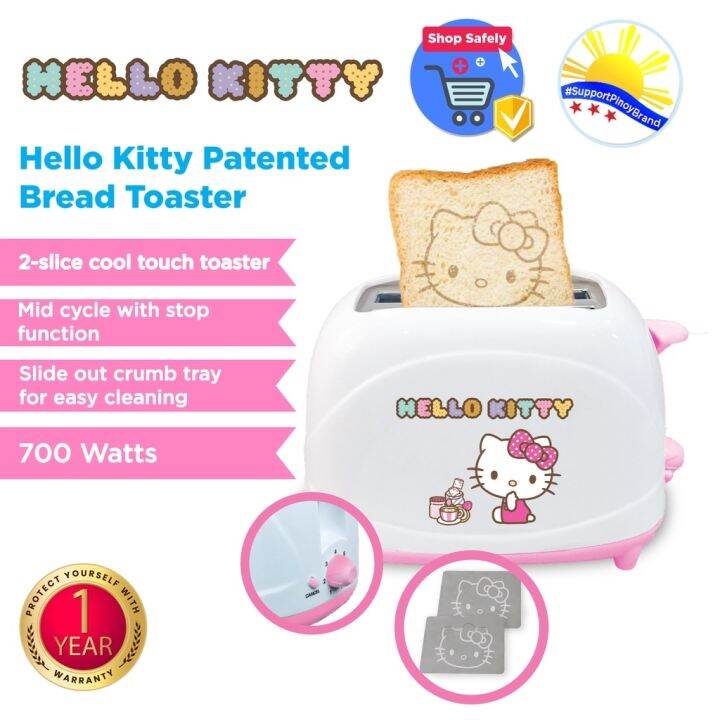 Tough Mama CLBT-1 Hello Kitty Toaster Bread with Patented Logo White ...