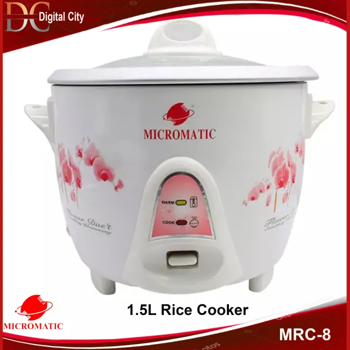 Micromatic MRC-8 Rice Cooker 1.5L 620w Flower Design | Lazada PH