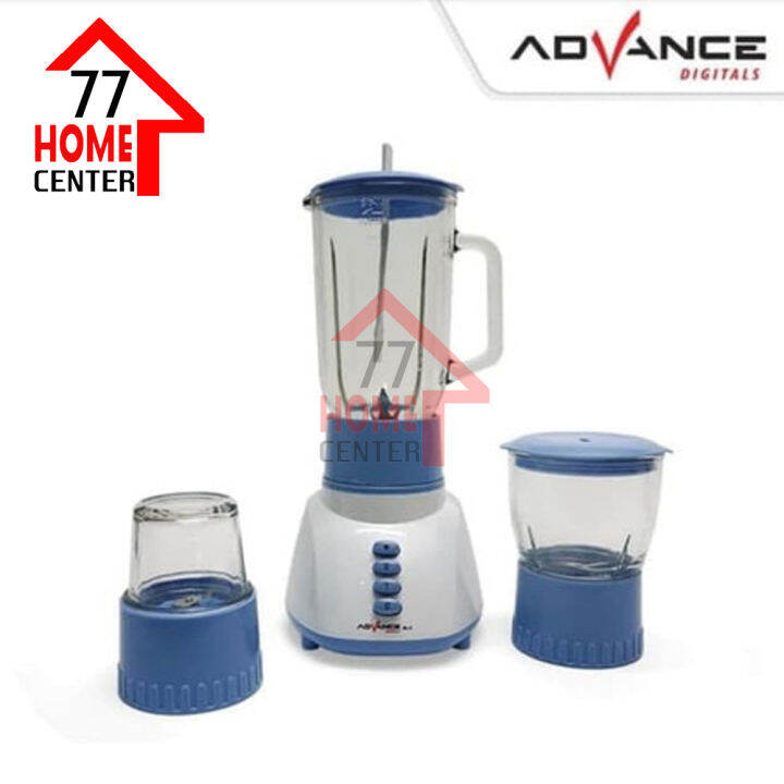 Advance Blender BL-5 Bahan Kaca Low Watt with Grinder - Biru Putih ...