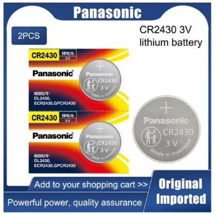 Panasonic 3v CR2430 CR 2430 Button Lithium Coins Cells Battery Watch ...