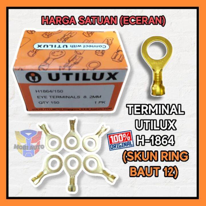 Terminal Utilux Skun Ring M8 Baut 12 H-1864 Asli Original (ECERAN ...