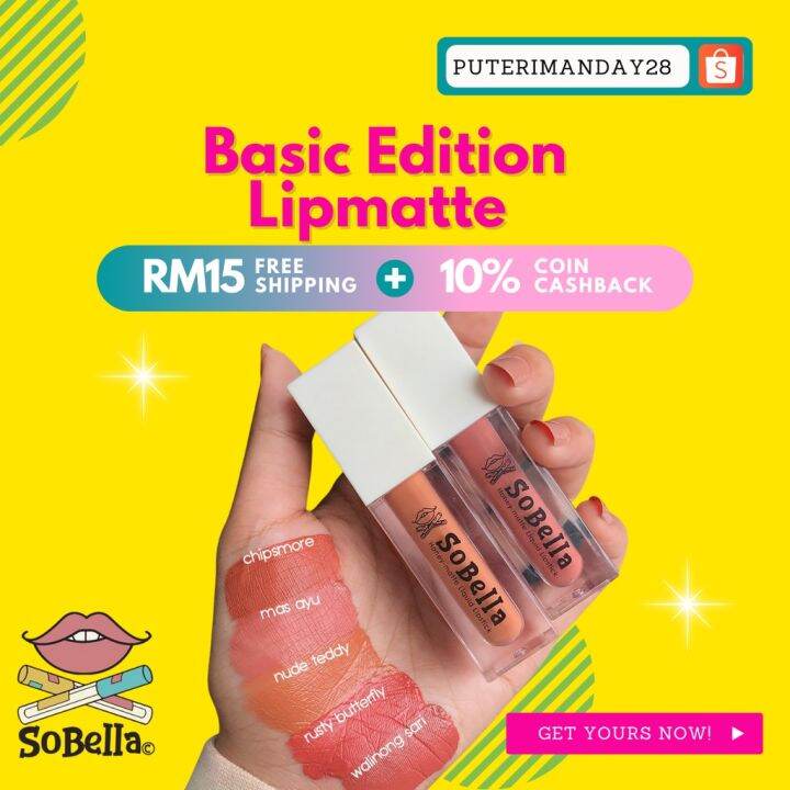 Sobella Lip Matte Basic Edition Original HQ 100% + FREE GIFT + POSTAGE ...