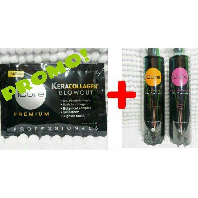 PROMO Icure Keracollagen 35ml Set with Shampoo & Conditioner 300 ml ...
