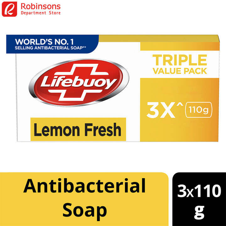 Lifebuoy Antibacterial Soap Lemon Fresh Triple Pack 110g Lazada Ph