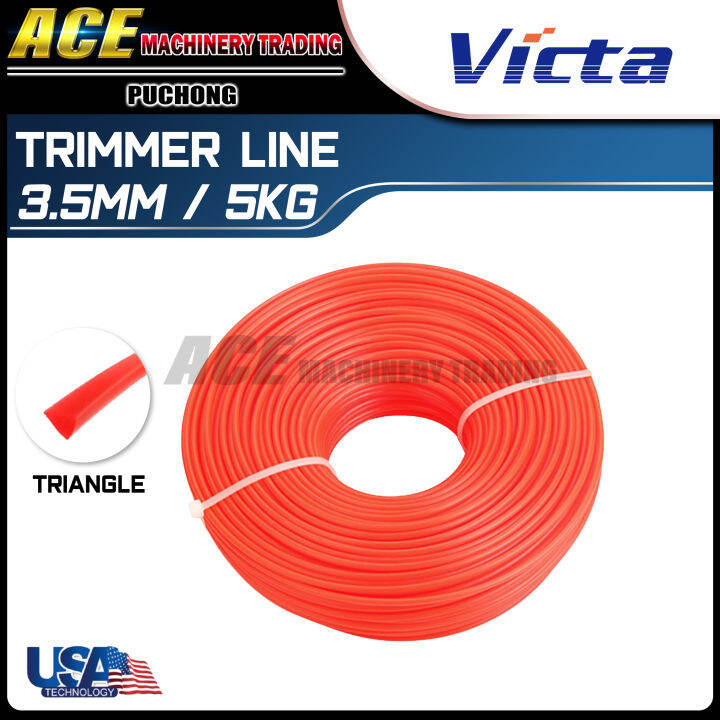 [ VICTA ] Grass Brush Cutter Trimmer Line ( 3.5MM , Triangle Type , 5kg ...
