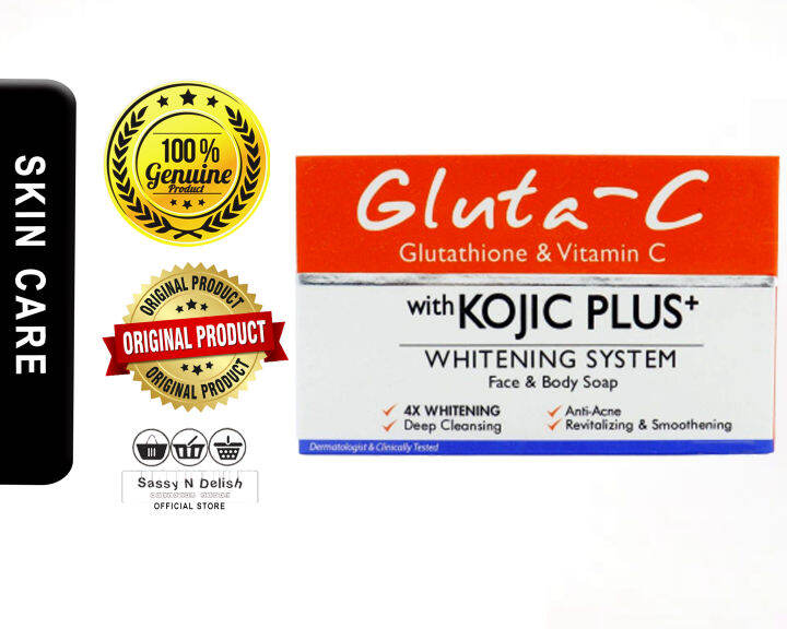 Gluta C Glutathione & Vit C with Kojic PLUS Whitening System Face & Body Soap 120g | Lazada PH