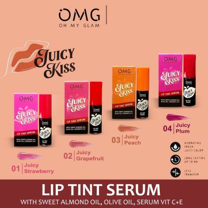 OMG Glam Juicy Kiss Lip Tint Serum - Lip Tint | POV Store | Lazada ...