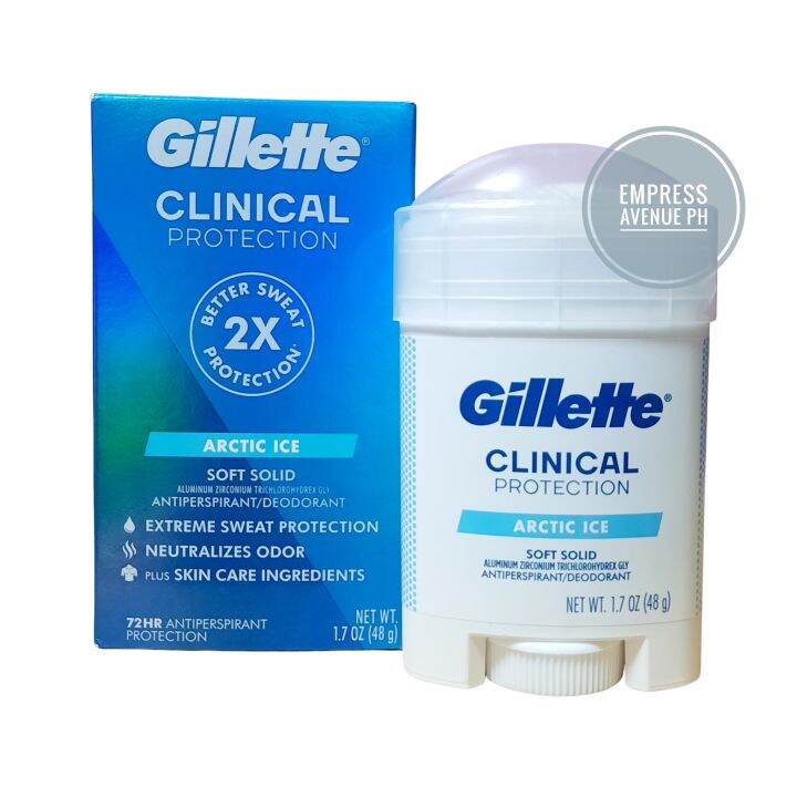 Gillette Clinical Protection Soft Solid 72HR Antiperspirant Deodorant ...