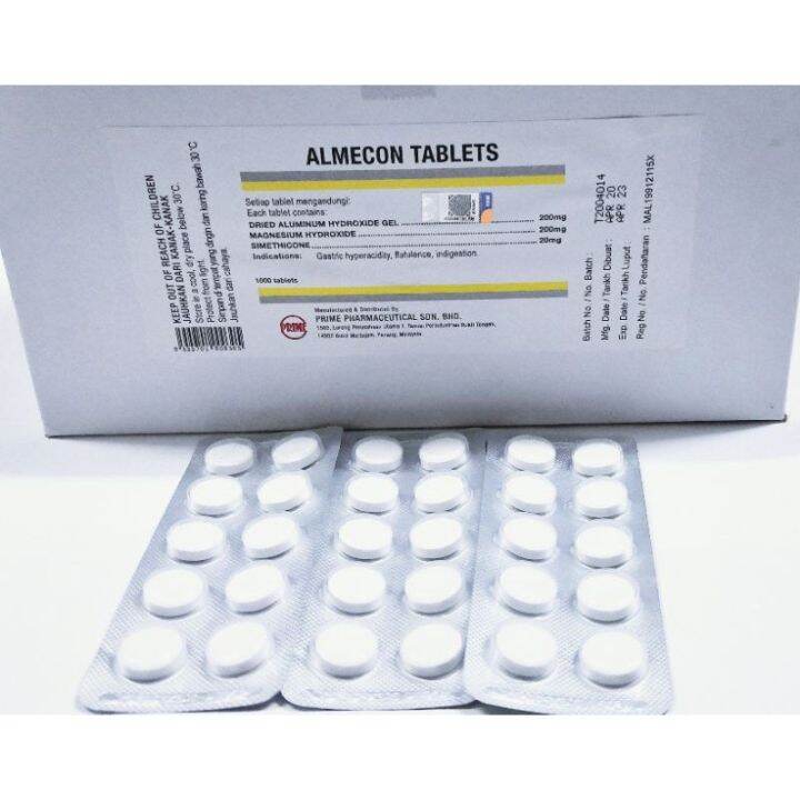 Almecon Tablets 10's for Gastric hyperacidity, flatulence, indigestion ...