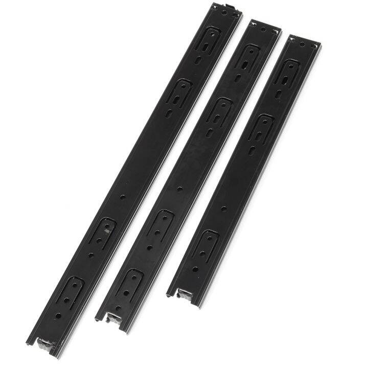 11/13/15inches Drawer Slides Full Extension Side Mount Runner 3 Section ...