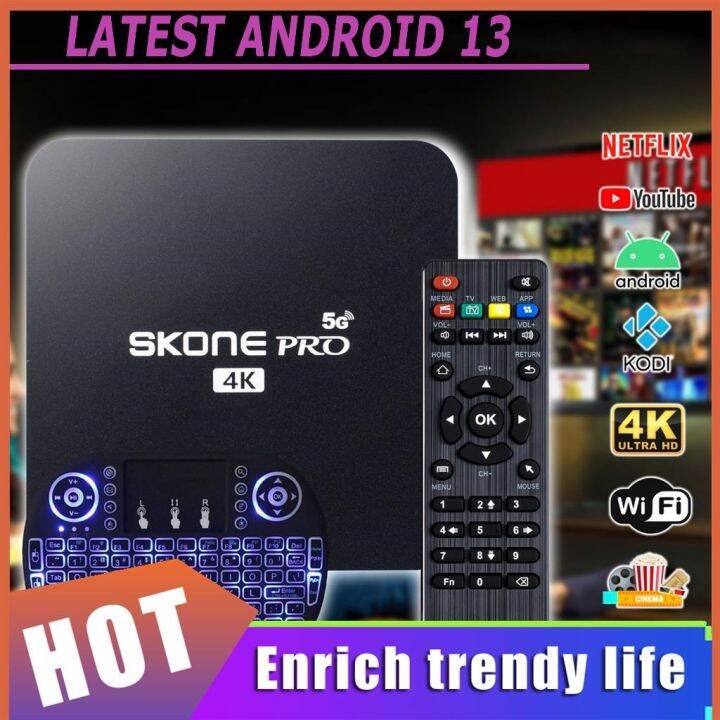 Smart TV Box Pro 4K Android 13 Latest Version Ultra HD WiFi Quad Core ...