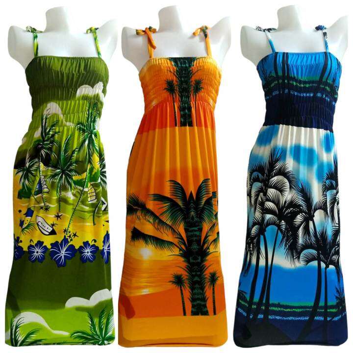 Trendy LONG DUSTER/SPAGHETTI Strap Dress (Smocking Dress) 1PCS | Lazada PH