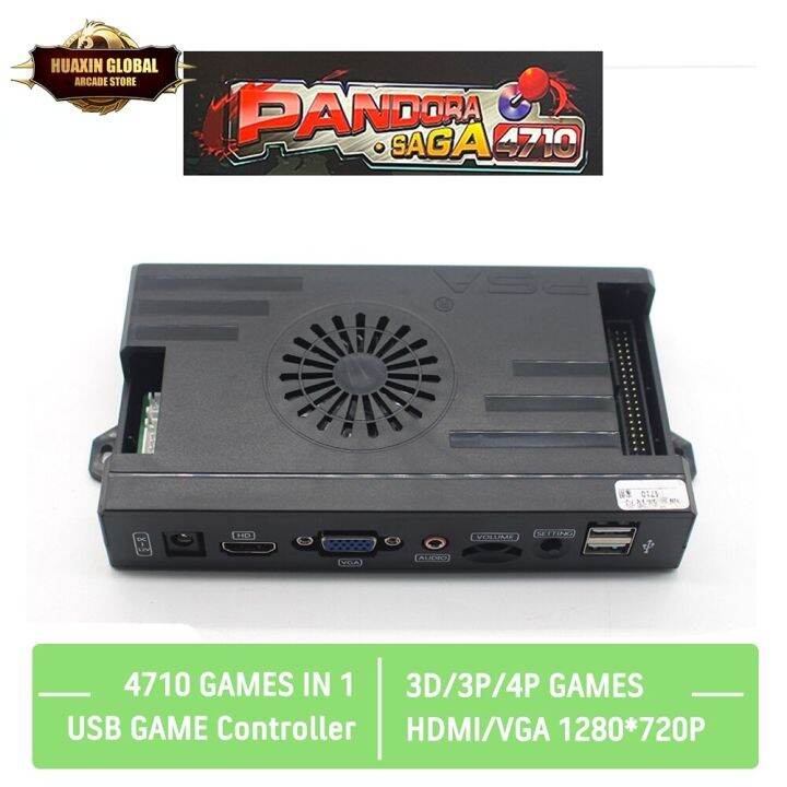 New 3D Pandora 9S 4710 In 1 Box PCB Game Board Arcade Multigame Motherboard 3 4 Players VGA HDMI ...