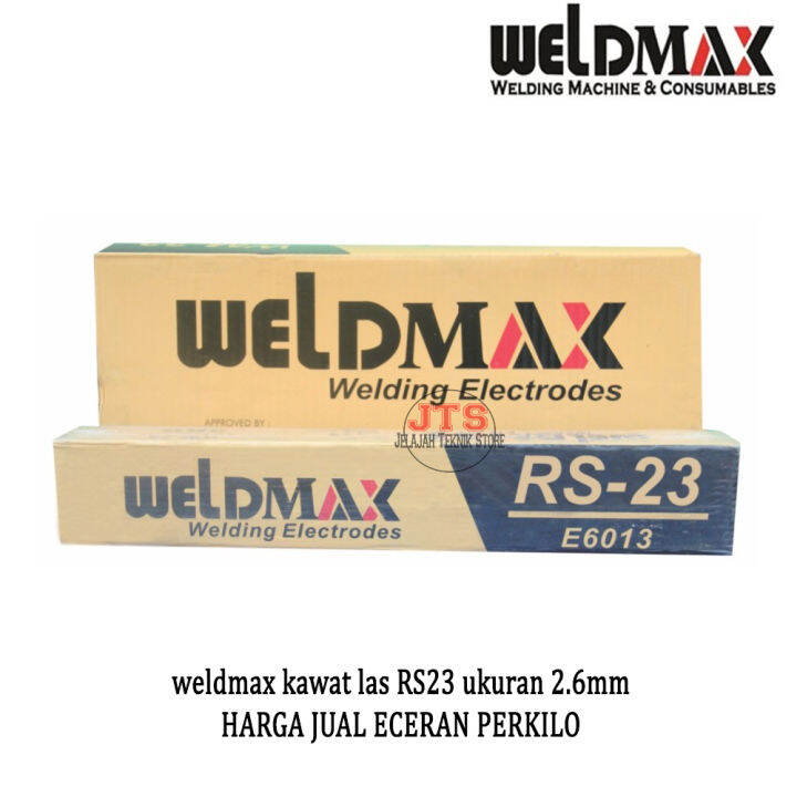 [ 1kg ] WELDMAX Kawat Stik Las 2.6mm Listrik Elektroda Welding Electrodes 2.6 x 350 mm RS-23 ...