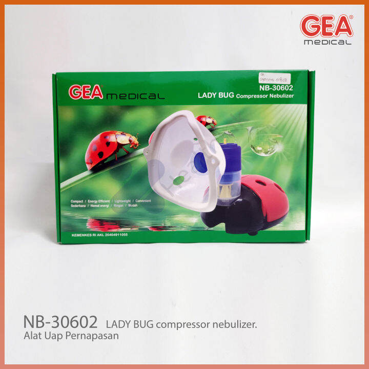 Gea NB-30602 Lady Bug Nebulizer Compressor/ Alat Bantu Pernapasan Uap/ Inhalasi | Lazada Indonesia