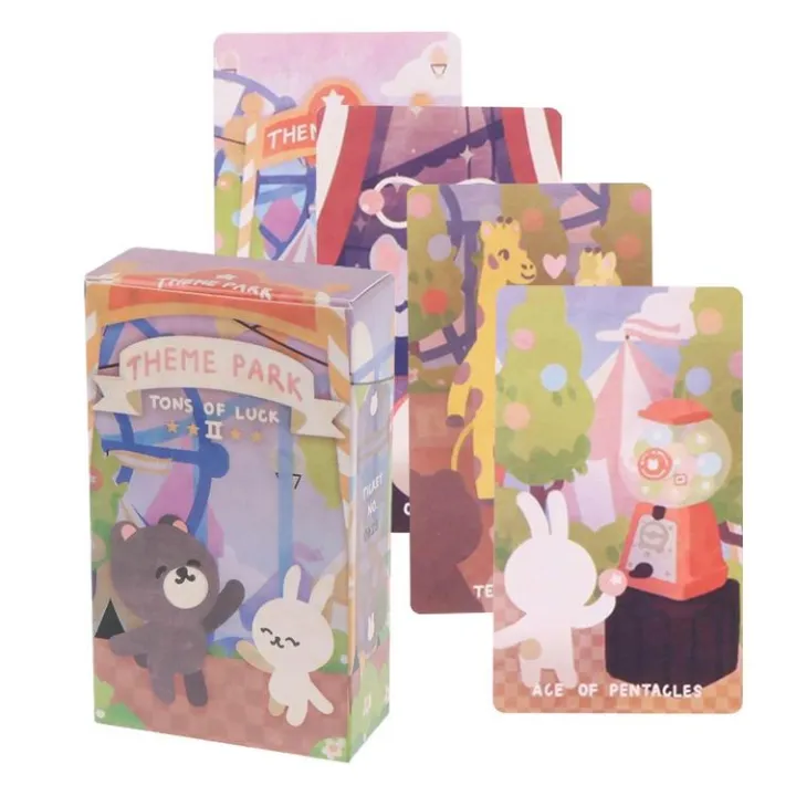 English Board Game Theme Park Tarot Cards Deck for Family Party Fun ...