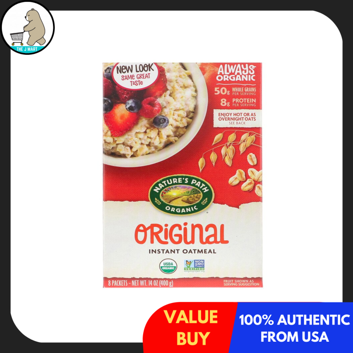 Nature's Path, Organic Instant Oatmeal, Original, 8 Packets, 14 oz (400 ...