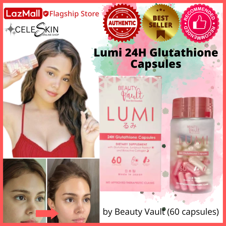 Lumi 24H Glutathione Capsules by Beauty Vault (60 capsules) | Lazada PH