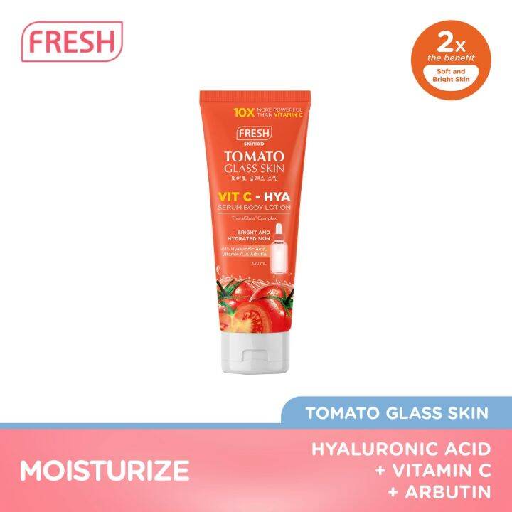 Fresh Skinlab Tomato Glass Skin Vit C - Hya Serum Body Lotion 330mL ...