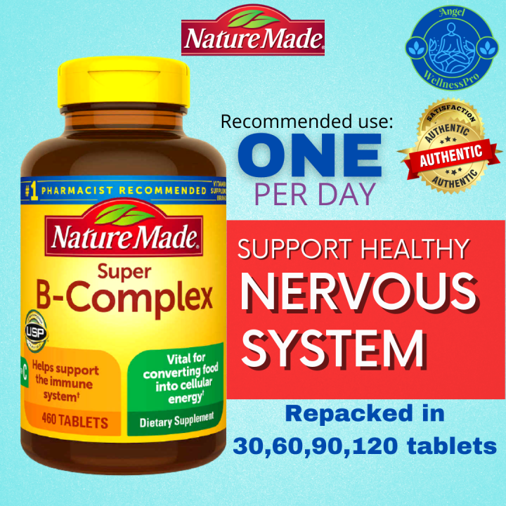 Nature Made Super B Complex with Vitamin C- 120 Tablets- AUTHENTIC ...