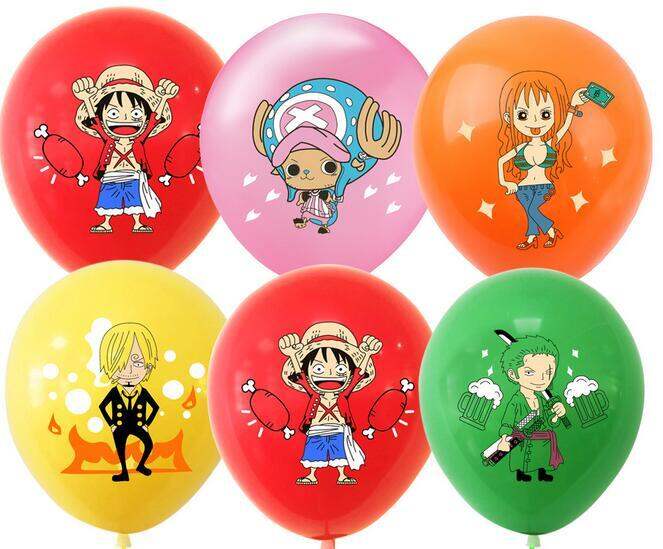 Piece Theme Birthday Party Balloon 12inch latex balloons Luffy for kids ...
