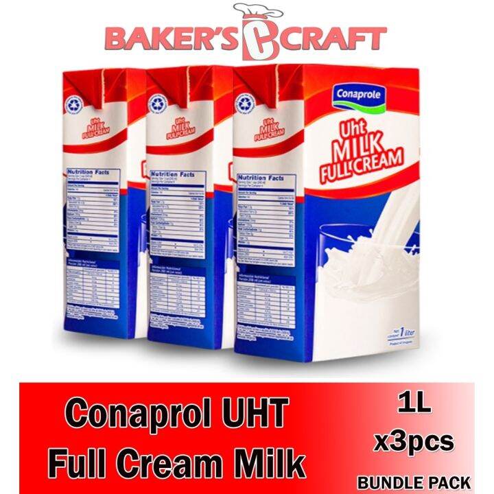 Original Conaprole Full cream milk 1L (3pcs) | Lazada PH