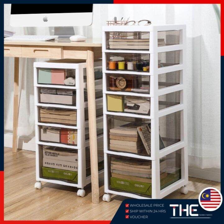 cupboard T 3/4/5/6 Layers Multipurpose Storage Trolley Moveable Storage ...