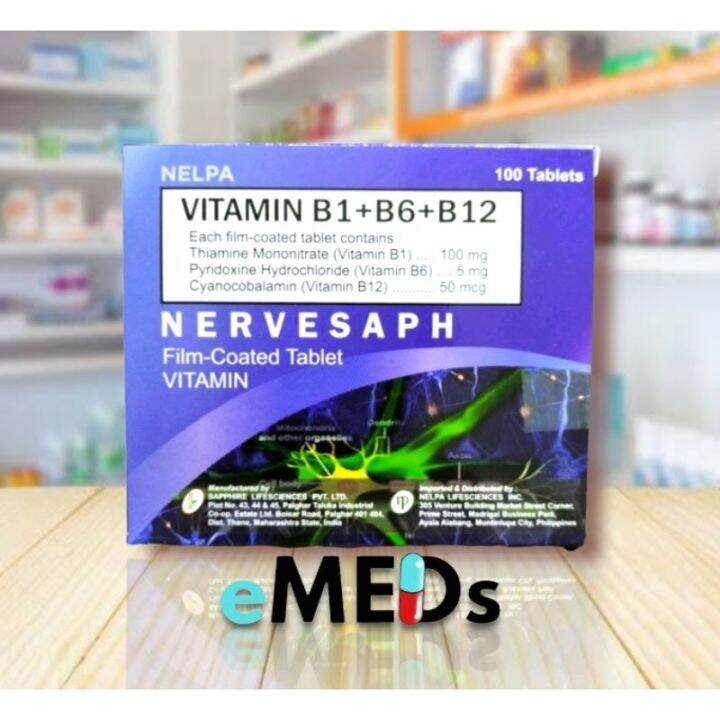 NERVESAPH TABLET (Vitamin B Complex) by 100'sbox☃ | Lazada PH