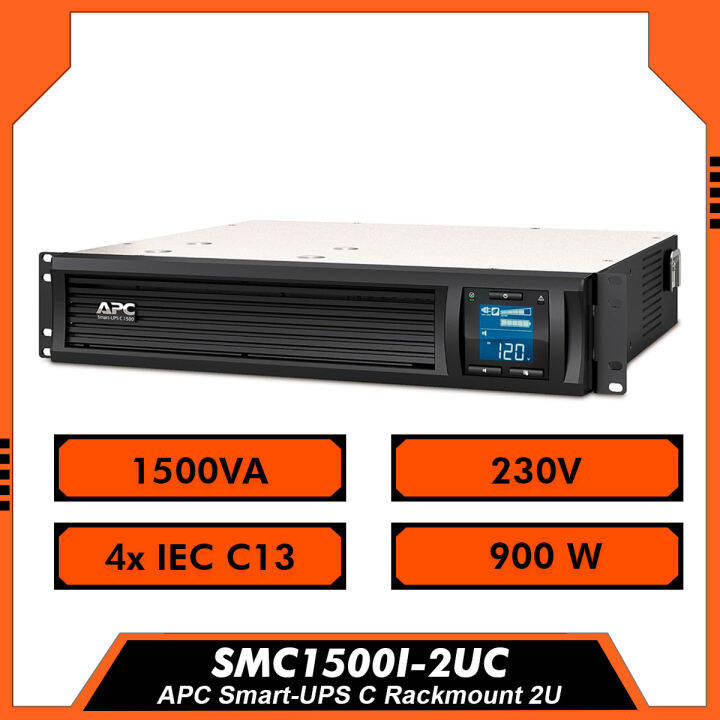 APC Smart UPS SMC1500I-2UC Rack Mount 1500VA 230V LCD RM Line Interactive Sinewave 2U | IT Home ...