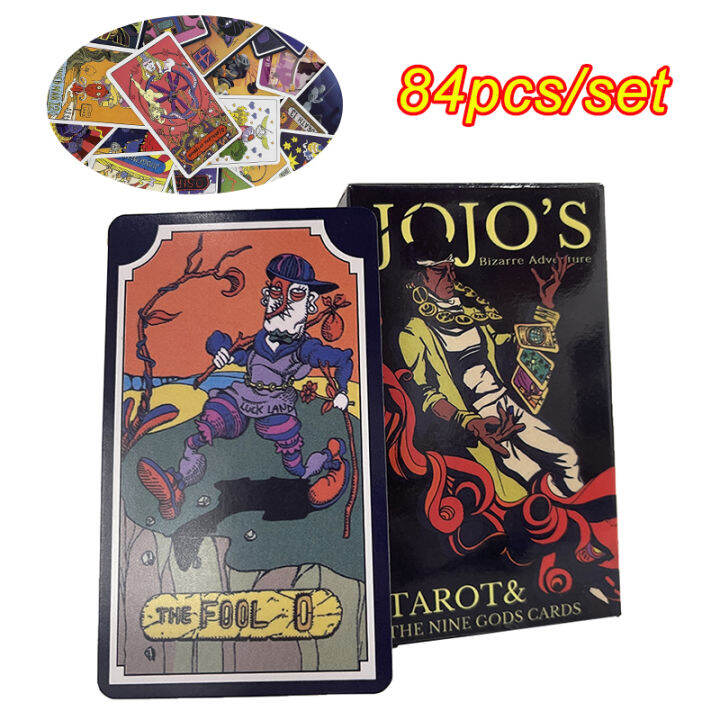 84ชิ้นเซ็ต jojo bizarre ADVENTURE TAROT Card คอสเพลย์ props อะนิเมะเกม ...