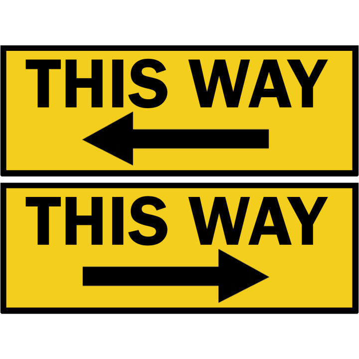 This Way - Laminated Signage Waterproof - 4 x 11 inches | Lazada PH