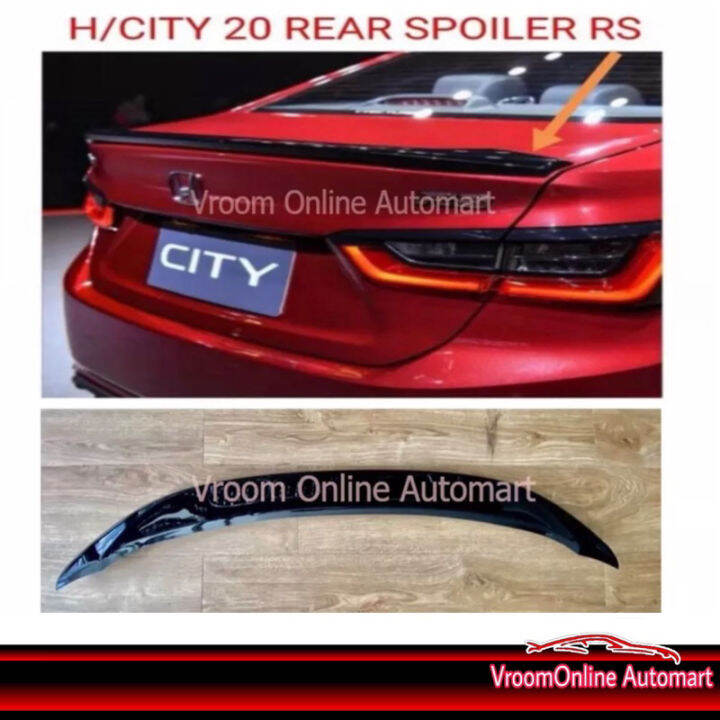 Honda city 2020 2021 oem rs lip spoiler bodykit ducktail spoiler glossy black [READY STOCK] | Lazada