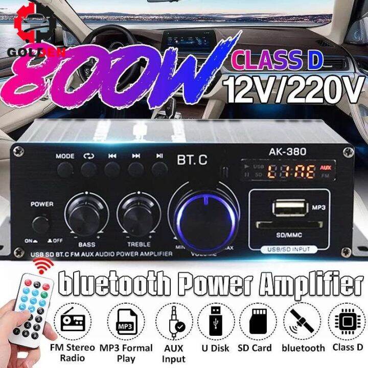 800W AK380/AK370/AK170 400W * 2 2 Channel Audi Bluetooth HiFi Power ...