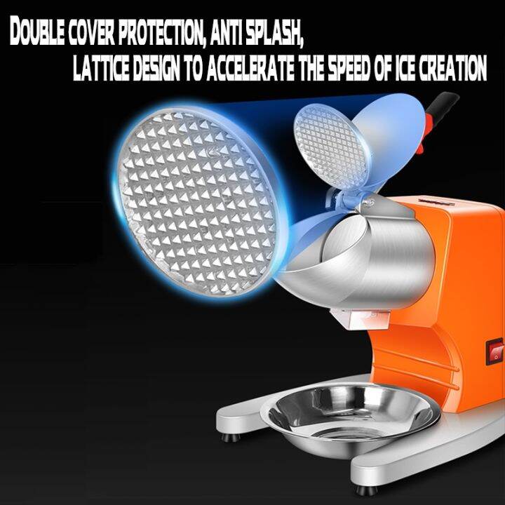Commercial Ice Cream Electric Ice Shaver Portable Crushed Ice Maker Ice ...