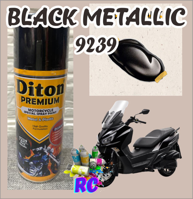 DITON PREMIUM CAT BLACK METALLIC HITAM METALIK 9239 | Lazada Indonesia